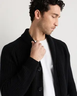 Quince Mongolian Cashmere Shawl Collar Cardigan