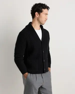 Quince Mongolian Cashmere Shawl Collar Cardigan