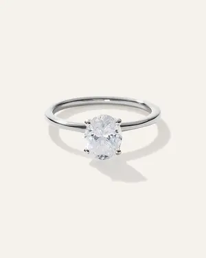 Quince Lab-grown Diamond Oval Engagement Ring, 1ct - Platinum