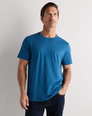 Quince 100% Pima Cotton Luxe Touch T-shirt - Atlantic Blue