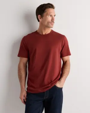 Quince 100% Pima Cotton Luxe Touch T-shirt - Brick Red
