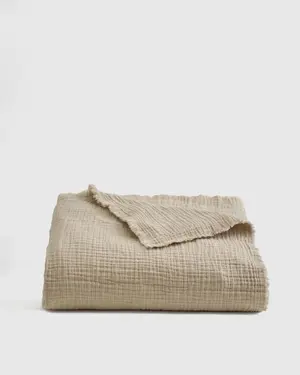 Quince Gauze Throw Dune