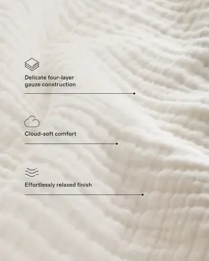 Quince Gauze Throw - Mist