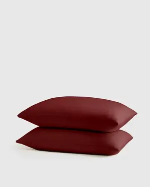 Quince Bamboo Pillowcase Set Burgundy