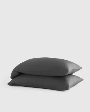 Quince Bamboo Pillowcase Set - Charcoal