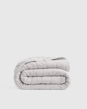 Quince Gauze Box Quilt Light Grey