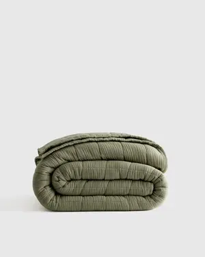 Quince Gauze Box Quilt - Olive