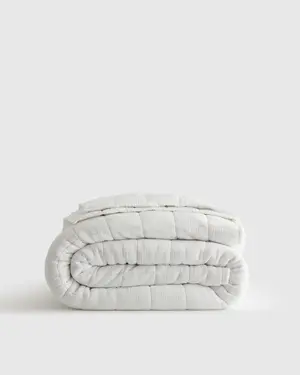 Quince Gauze Box Quilt White