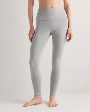 Quince Ultra-soft High-rise Legging - Heather Silver Filigree