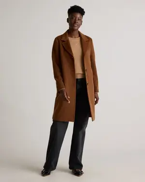 Quince Camel Hair Single-breasted Midi Coat - Vicuna