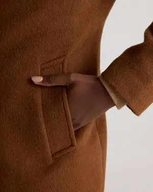 Quince Camel Hair Single-breasted Midi Coat - Vicuna