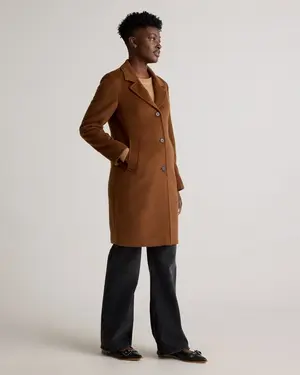 Quince Camel Hair Single-breasted Midi Coat - Vicuna