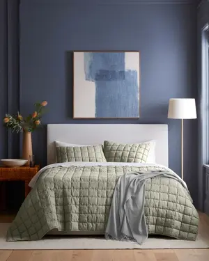 Quince European Linen Box Quilt Set - Willowleaf