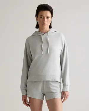 Quince Supersoft Fleece Pullover Hoodie - Heather Grey