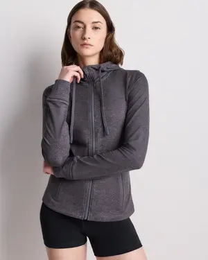 Quince Slim Fit Hooded Jacket - Heather Charcoal