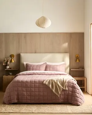 Quince Gauze Box Quilt Sham Set - Fig