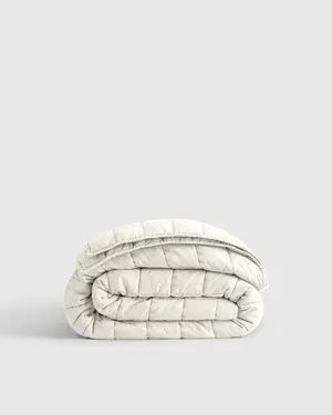 Quince European Linen Box Quilt - Ivory