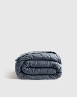Quince European Linen Box Quilt, Size - Nightfall