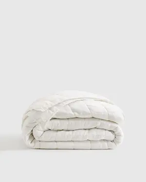 Quince European Linen Box Quilt, Size - White