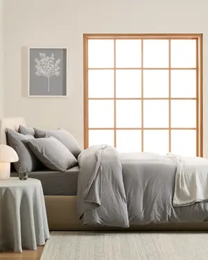 Quince Organic Jersey Duvet Cover - Heather Grey