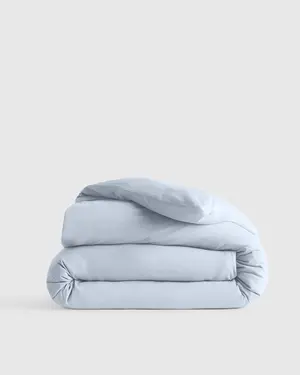 Quince Organic Jersey Duvet Cover - Light Blue