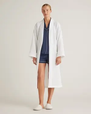 Quince Turkish Waffle Robe - White
