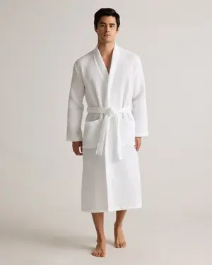 Quince Turkish Waffle Robe - White