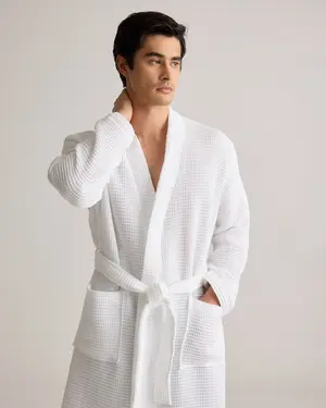 Quince Turkish Waffle Robe - White
