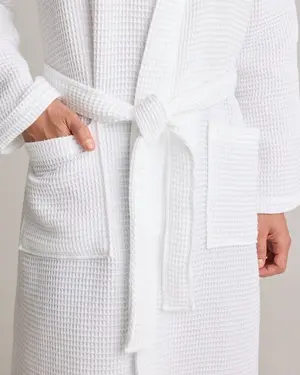 Quince Turkish Waffle Robe - White