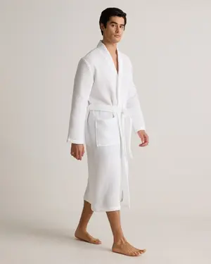 Quince Turkish Waffle Robe - White