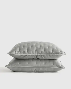 Quince Bamboo Dream Quilted Sham Set - Eucalyptus