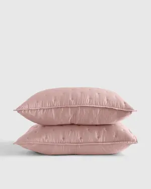 Quince Bamboo Dream Quilted Sham Set Fig