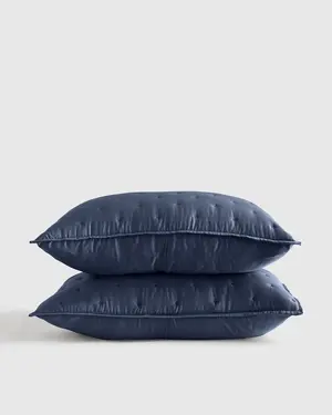 Quince Bamboo Dream Quilted Sham Set Nightfall