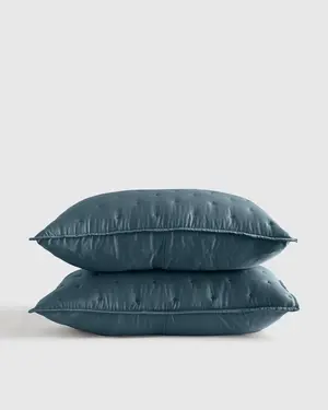 Quince Bamboo Dream Quilted Sham Set Nightfall