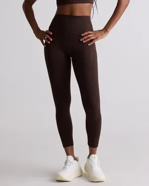 Quince Power-up High-rise Training Pocket Legging - Espresso