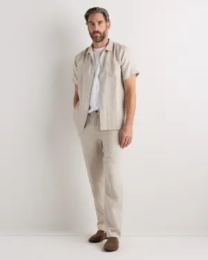 Quince 100% European Linen Camp Shirt - Flax