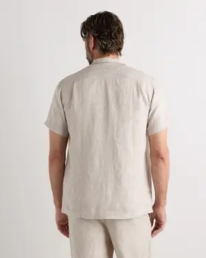 Quince 100% European Linen Camp Shirt - Flax