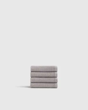 Quince Turkish Waffle Terry Washcloth - Grey