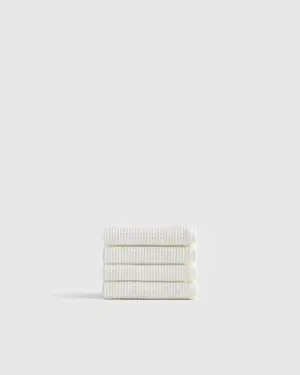 Quince Turkish Waffle Terry Washcloth - Ivory