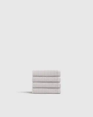 Quince Turkish Waffle Terry Washcloth - Silver