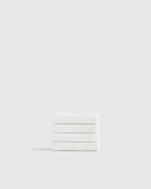 Quince Turkish Waffle Terry Washcloth - White