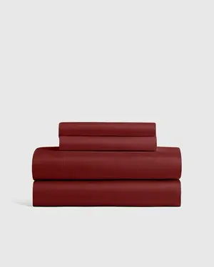 Quince Bamboo Sheet Set - Burgundy