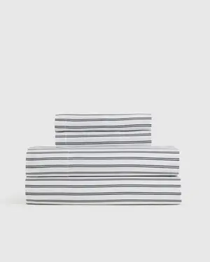 Quince Bamboo Sheet Set Double Stripe Nightfall