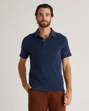 Quince Terry Towel Polo - Deep Navy