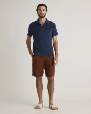 Quince Terry Towel Polo - Deep Navy