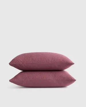 Quince Luxe Waffle Shams - Plum