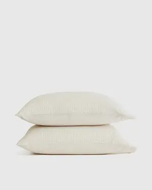 Quince Luxe Waffle Shams - Undyed