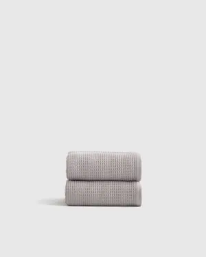 Quince Turkish Waffle Terry Hand Towel - Grey