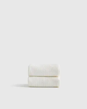 Quince Turkish Waffle Terry Hand Towel Ivory