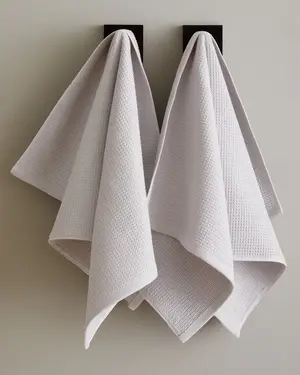 Quince Turkish Waffle Terry Hand Towel - Silver